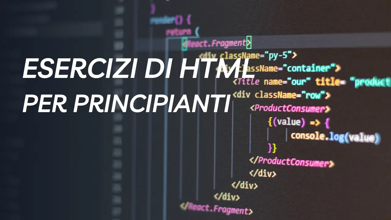 Esercizi di html
